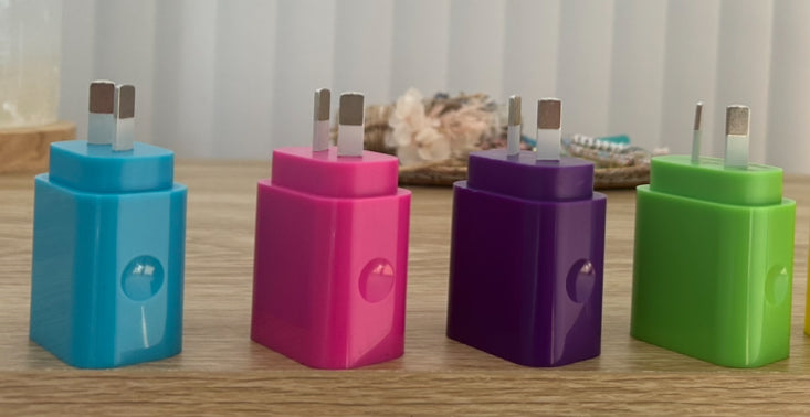 Family Pack of 4 Colour-Coded Phone Chargers | Practical Gift for ...